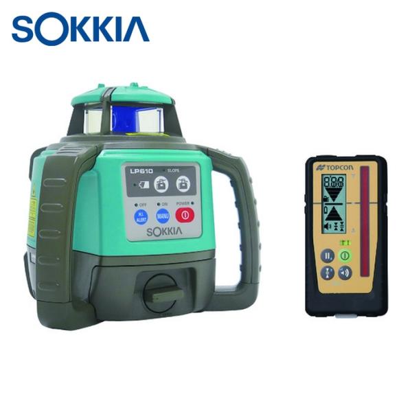 SOKKIA 回転レーザー|特長:内装工事から基礎工事まで、あらゆる水平出しが1人でできます。 人間工学からデザインされた握りやすいハンドルと分かりやすいボタン表示です。 高品質のソキア製です。