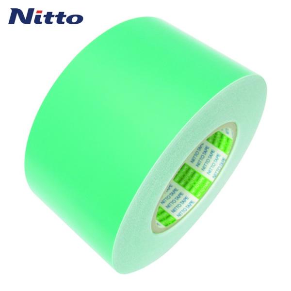 日東エルマテ ラインテープ|特長:面にもよくなじむ特殊な粘着剤を使用しています。 接着力が強力で、汚れにくく、耐摩耗性・耐久性に優れたタイプです。 幅のみ別作品製作が可能です。