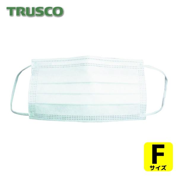TRUSCO サージカルマスク|特長:日本産業規格JIS T 9001規格品(一般用マスク)規格適合番号G42112049・3層構造フィルター+プリーツデザインでバクテリアやほこりをブロックします。 プリーツ構造で顔に負担をかけず、ソフトな...