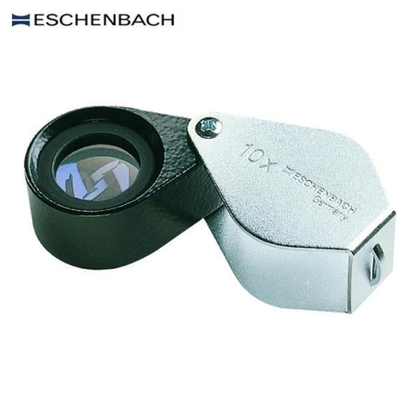 エッシェンバッハ ポケットルーペ|特長:工業用精密検査ルーペです。 強度と気密性に優れたケースを採用しています。 マットクローム仕上げの頑丈なケースと黒塗りの金属枠がレンズを保護します。