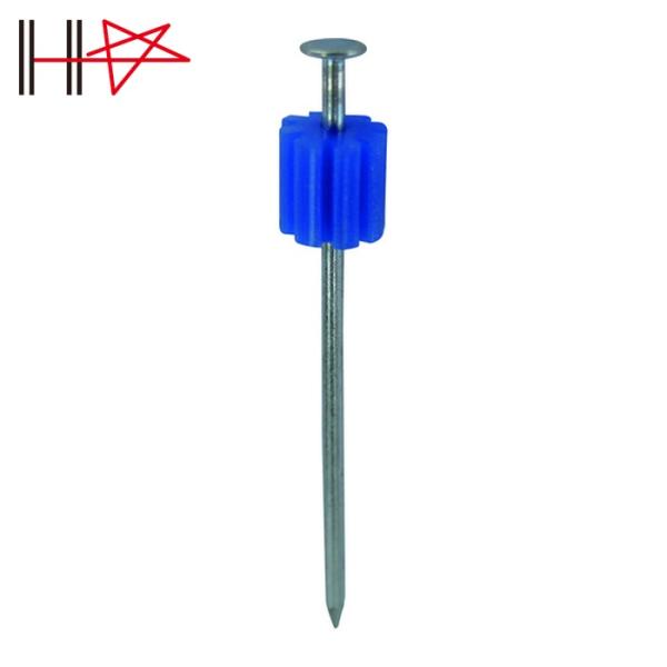 DAIDOHANT 釘|特長:樹脂の部分が表面からでている状態まで釘を打ち込み、釘に折れる加工をほどこしています。