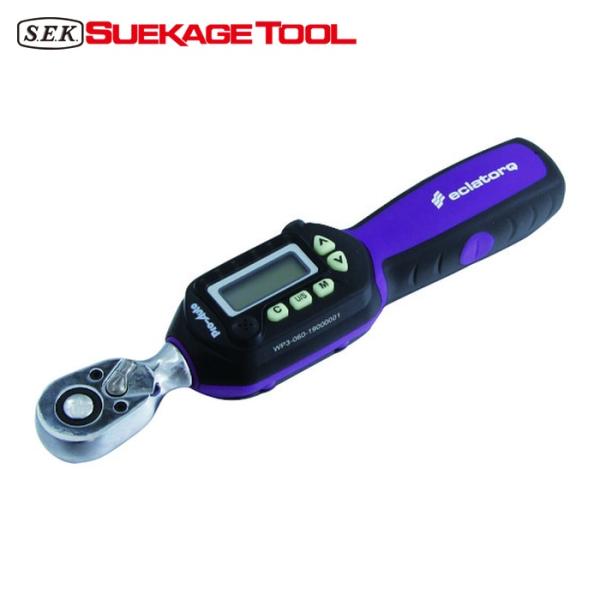 スエカゲ トルクレンチ(デジタル式)|特長:デジタル表示で正確、高精度な締め付け作業ができます。 軽量コンパクトタイプです。 左右ねじ締め付け測定可能です。