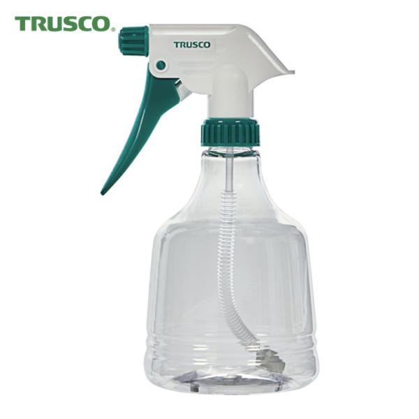 TRUSCO スプレー容器|特長:オモリの付いた給水ホースが傾けた方向に動くので、どんな角度からでもスプレー可能です。 レバーの間隔が狭いので指が疲れません。 ノズルは40度広角からストレートまで自由に調整できます。
