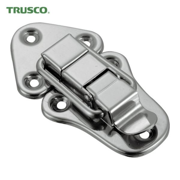 TRUSCO パッチン錠|特長:本体に受金具が入り込むため、フタ止めに最適です。