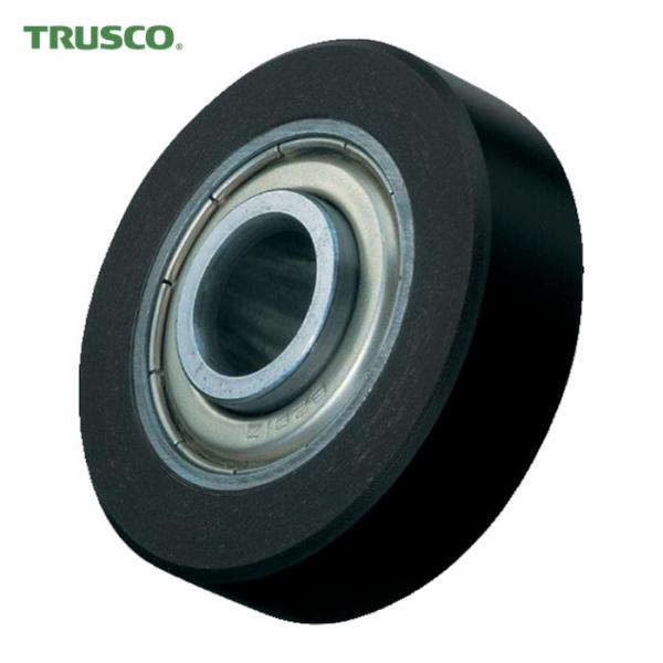 TRUSCO 樹脂ベアリング|特長:ベアリングとウレタンゴムを一体化し、はく離を防止しています。 静音性と耐久性に優れています。
