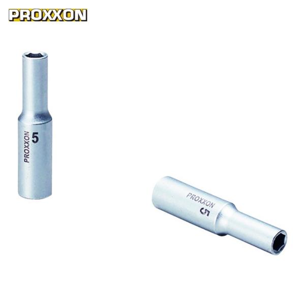 PROXXON ソケット(ディープ・セミディープタイプ)|特長:表面仕上:下地に二層のニッケルクロームと最終仕上げはマットクロームが施されています。 レーザーマーキング。