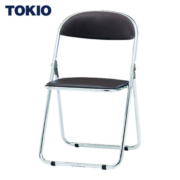 TOKIO 折りたたみパイプ椅子|特長:指挟み防止のシリンダ機能付です。