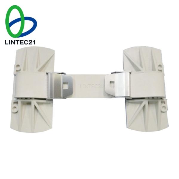 LINTEC21 耐震ストッパー|特長:ゴムベルトで衝撃を吸収しキャビネットの転倒を防止します。 凹凸のある壁紙(。 5mm以下)も対応可能です。