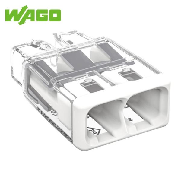 WAGO 配線接続用コネクタ|特長:極数毎に色分けされ識別がしやすいです。 ハウジングがよりクリアになり、電線挿入目視確認が容易になりました。 引抜強度をよりアップしました。