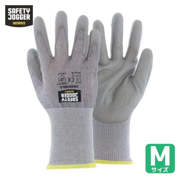 セーフティジョガー 高強度ポリエチレン(ウレタン背抜き)|特長:高強度ポリエチレンに発泡ニトリルコーティングが施されており、高い操作性と安全性を実現します。 超高耐切創レベルFを実現、また手首まで完全に保護します。 15ゲージ且つシームレス...