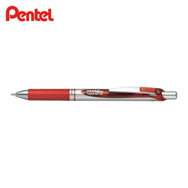 PENTEL ボールペン|特長:濃くはっきりとした文字が書け、速記にも強く、乾きも速いエナージェルインキ採用です。 軽くなめらかな書き味です。 ノックしてすばやく書けます。
