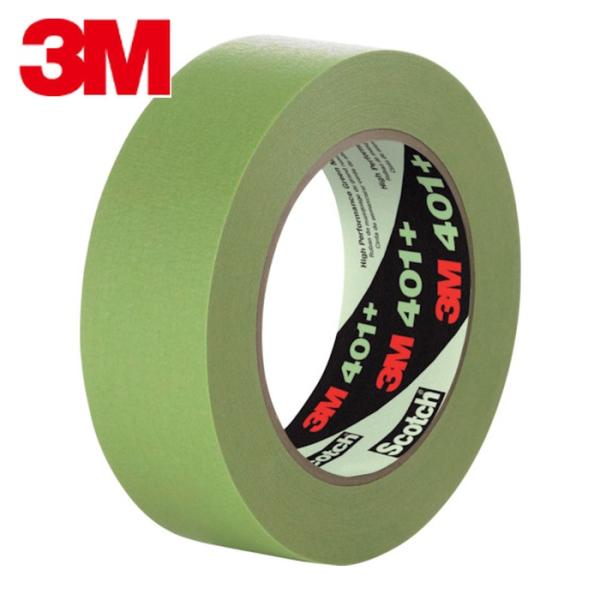 3M 耐熱用マスキングテープ|特長:緑色の紙基材を使用した、高耐熱クレープマスキングテープになります。 140°C 30分程度の環境下でご利用頂けます。