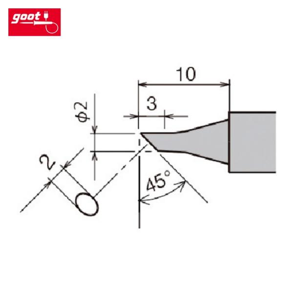 グット はんだこて用パーツ|特長:鉄メッキ処理の長寿命こて先です。