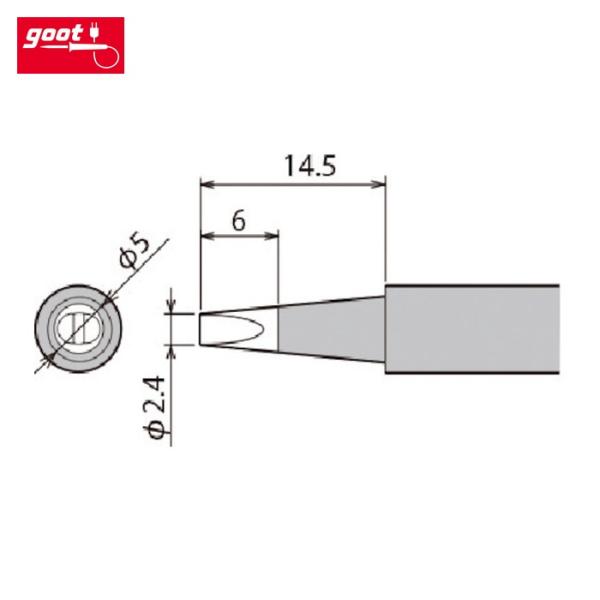 グット はんだこて用パーツ|特長:鉄メッキ処理の長寿命こて先です。