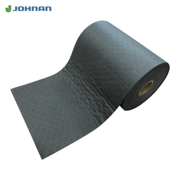 JOHNAN 吸収材(ロールタイプ)|特長:5mmと薄手ながら強度を持たせた吸収材です。 しっかりと油をふき取りたいときにはミシン目でカットして必要なサイズで使えます。 50mの長さがあるので広く使いたいときにも対応できます。