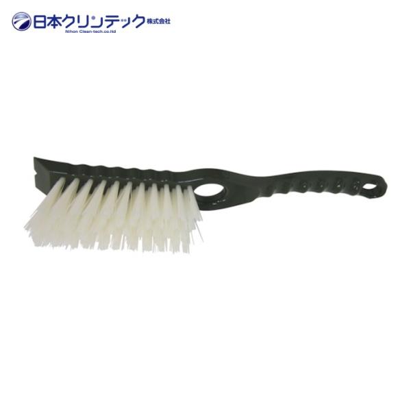 日本クリンテック ハンドブラシ|特長:道具を洗うのに適した形状のブラシです。 3角断面の特殊なハードブラシで頑固な汚れを落とします。