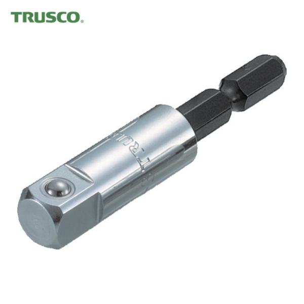 TRUSCO ソケットアダプター(電動工具用)|特長:電動ドライバーなどに取り付けて手動用ソケットが使用できます。 6角シャンク部(6。 35mm)は、圧入式で強力です。