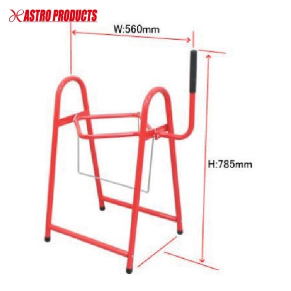 アストロプロダクツ 缶スタンド|特長:容量18Lの一斗缶用スタンドです。 重量のある一斗缶でも、スタンドに収納し、ハンドルを傾けるだけで簡単に液体を注ぐことができます。 ハンドルを傾けても、一斗缶が落下しないようストッパーが付いています。