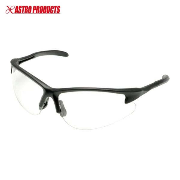 アストロプロダクツ 一眼型保護メガネ(フィットタイプ)|特長:金属切削作業などで、目を保護するための保護です。 衝撃に強いポリカーボネートレンズです。 掛け心地をよくするため、テンプルとノーズパッドには、ラバー素材を使用しています。