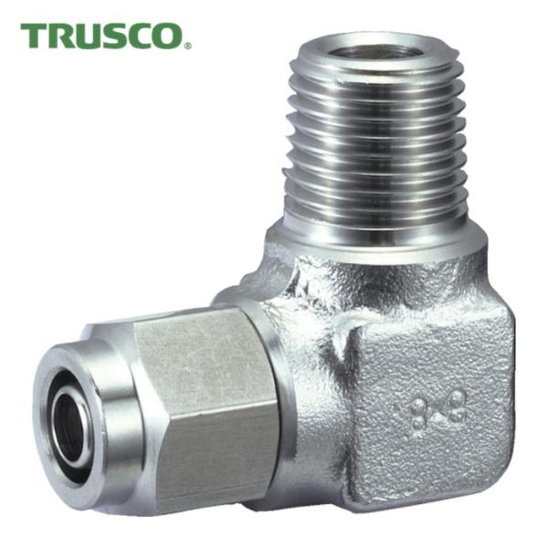 TRUSCO くい込み管継手(エルボ)|特長:フッ素樹脂チューブと接続します。