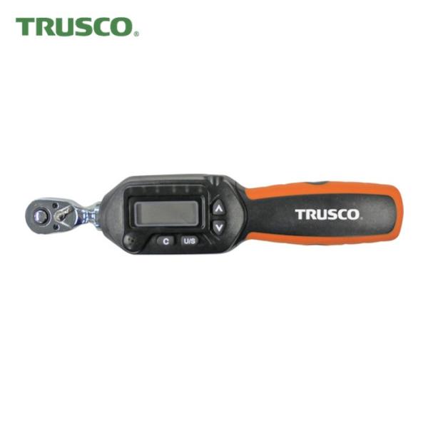 TRUSCO トルクレンチ(デジタル式)|特長:ブザー音とLED点灯と液晶表示でトルク状態を知らせます。 USB通信ケーブルでパソコンに接続でき、データはCSVファイルで抽出できます。 校正証明書付です。