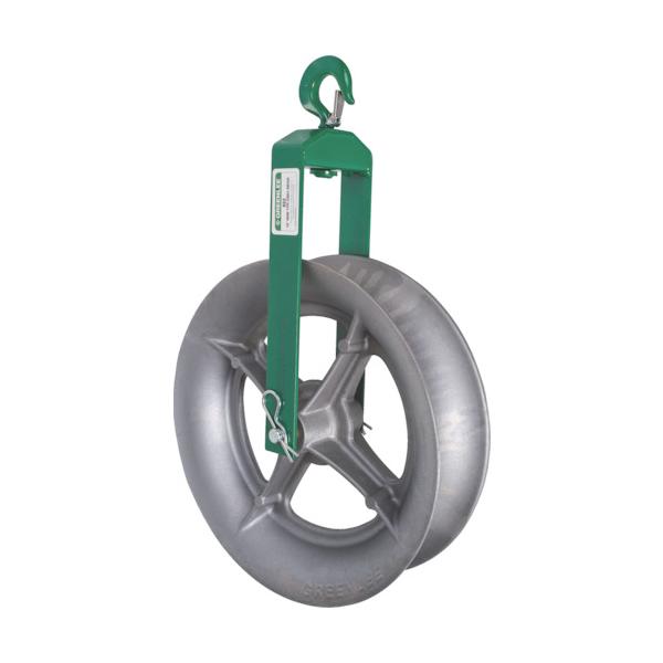 GREENLEE ケーブル滑車|特長:自己潤滑ベアリングを搭載したアルミ製ローラーを採用しており耐久性に優れています。 フレームは溶接により接合され、頑丈にできています。
