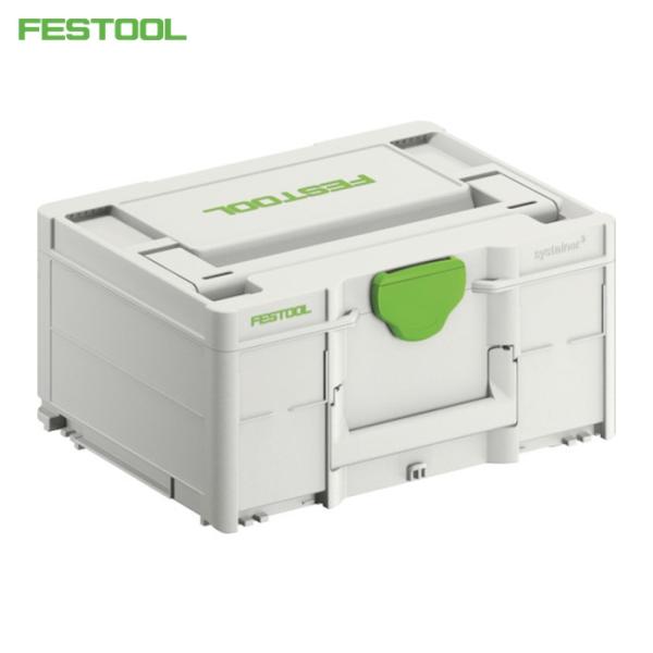 FESTOOL システムボックス|特長:システムによる整理整頓ができ、圧倒的な時間の節約ができます。 積み重ねて固定ができます。 連結方法はワンタッチで大幅な時間の節約に繋がります。
