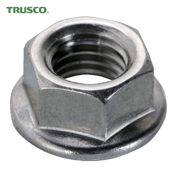 TRUSCO フランジナット|特長:ワッシャー(フランジ)と六角ナットが一体化しているため、緩み止め効果が期待できます。
