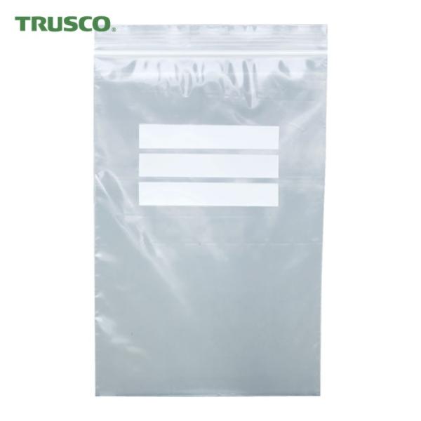 TRUSCO チャック付ポリ袋|特長:縦長タイプのポリ袋です。 タイトル文字が書ける白枠付です。 チャック付ですので小物の分類や部品などの保護に最適です。