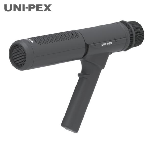 ユニペックス 拡声器|特長:グリップホルダー(標準装備)の着脱でシーンに合わせた3way仕様が可能です・1マイク形・2メガホン形・3ハンズフリー形(マイクスタンドに取付)・単三電池4本使用するマイク、アンプ、スピーカーを一体にしたマイク型拡...