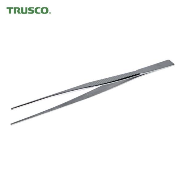 TRUSCO ステンレス製ピンセット|特長:微小なパーツや小物を容易につかむことができます。 直タイプ(ギザ付)です。