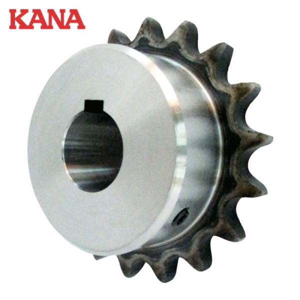 KANA スプロケット|特長:軸穴、キー溝加工、セットスクリュー、ねじも付いた加工済製品です。 すぐに使用でき、セット時間を短縮します。 確かな品質・安定した精度があります。