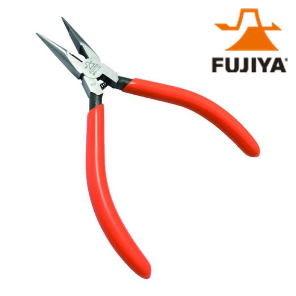 フジ矢 ミニチュアラジオペンチ|特長:先端部が細く短いので、精密な加え・折り曲げ作業に最適です。 交換用ばねはFNS・12(5本入り)です。 刃部硬度HRC57~61です。