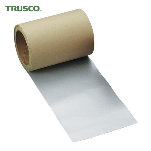 TRUSCO シート補修テープ|特長:トラックシート用ポリエステル生地を使用しており、耐久性に優れています。 裏面粘着剤付で、はく離紙をはがすだけで使用できます。 トラックシートや幌の荷物や骨組みが当たる部分にあらかじめ貼ることで摩耗・破れ...