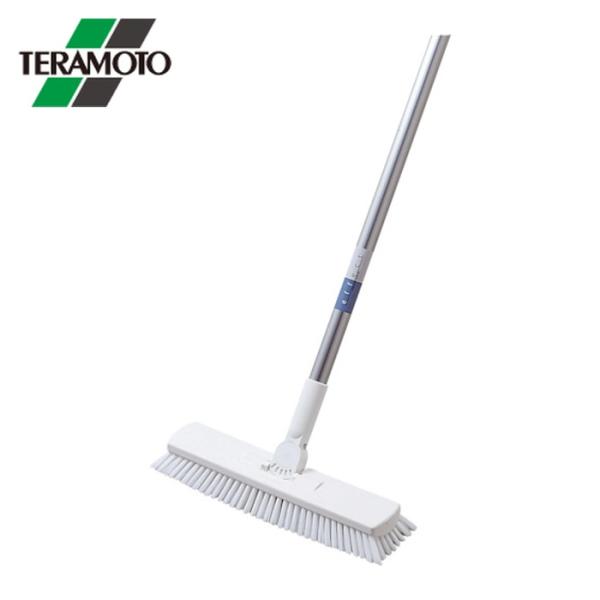 テラモト デッキブラシ|特長:柄が自在に動くので、細かいすき間には縦方向に、低い場所には、柄を寝かせてフラットにと、お掃除の幅が広がります。