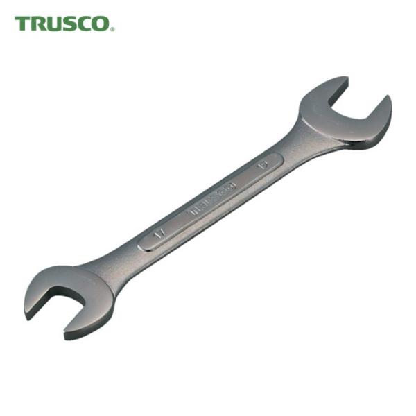 TRUSCO 両口スパナ|特長:ノンクロムメッキ(ニッケルメッキ)処理で、環境に優しいです。 表面は梨地仕上げで、手になじみやすく、滑りにくい仕様です。