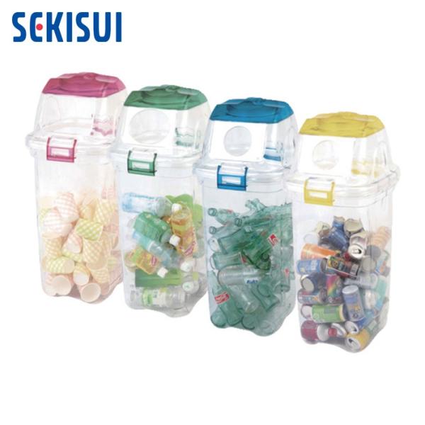 積水 分別ペール|特長:再生PETボトルを使った完全透明なエコマーク取得商品です。