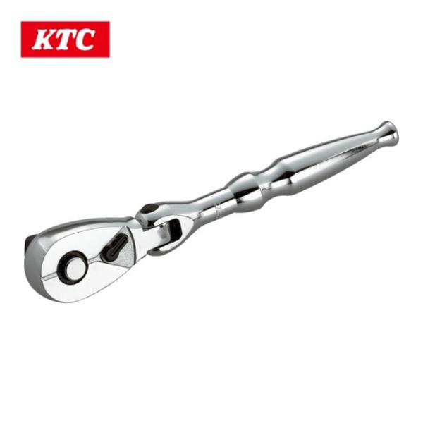 KTC ラチェットハンドル|特長:コンパクトヘッドタイプです。 狭い場所での作業に最適です。 ユニオン機構採用で不用意なソケットの落下も防止します。