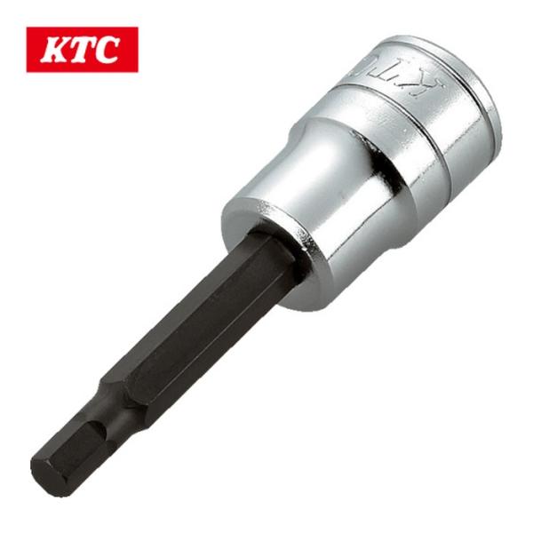KTC ヘキサゴンソケット|特長:ビット部は差込式で交換が可能です。 スタンダードタイプです。 差込角側は応力の集中を防ぐパワーフィット形状を採用しています。