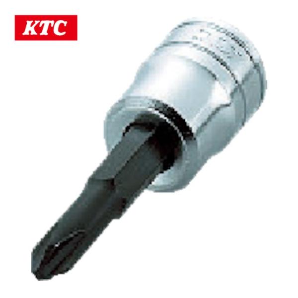 KTC ドライバービットソケット|特長:ビット部は差込式で、交換が可能です。 差込角側は応力の集中を防ぐパワーフィット形状を採用しています。