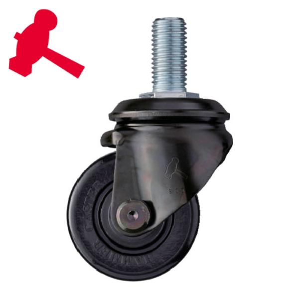 ハンマー ねじ込み式低床式キャスター|特長:車輪には特殊ナイロンを採用しているため、重荷重で長時間にわたり固定しても荷重によるゆがみは発生しません。