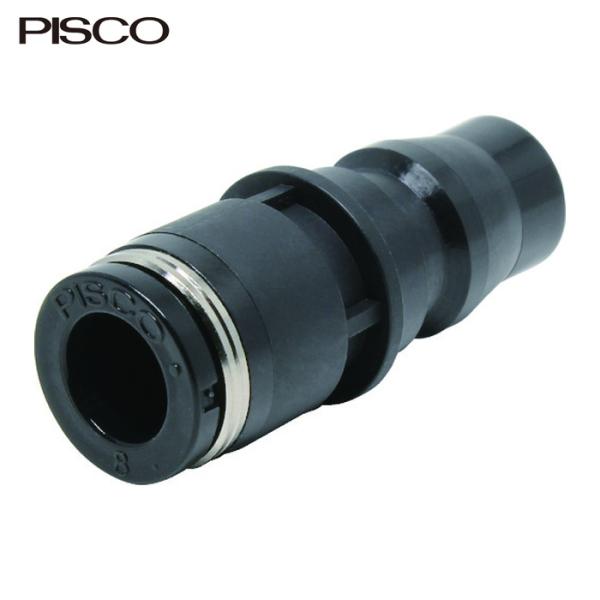 PISCO チューブ継手(プラグ)|特長:装着抵抗が小さく設計させております。 ソケットは、プラグを抜くとエアーが止まります。 他社のカップリングと組合わせ可能です。