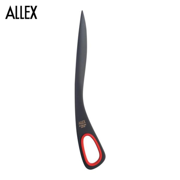 ALLEX ハサミ|特長:ALLEXを代表するオールステンレスシリーズです。 フッ素コート加工により粘着物が付きにくく、取りやすくなっています。