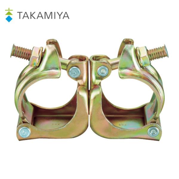 TAKAMIYA 単管オプション|特長:ナットの抜け止め仕様です。 TOPクランプは、インパクトレンチの衝撃を加えてもナットが抜けにくいSUPERTOPアイボルトを採用!・ナットの補修費用を軽減し、安全性を更に向上させます。