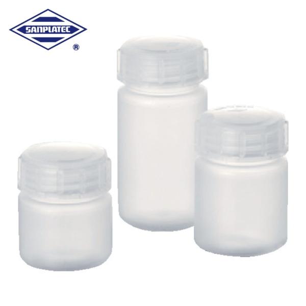 サンプラ ボトル|特長:ポリプロピレン製で耐薬品性・耐熱性・透明性に優れています。 キャップ内側のインナーリングが本体口部をしっかりシールするので、中栓なしでも安心です。 中栓がなく作業性が良くなりました。