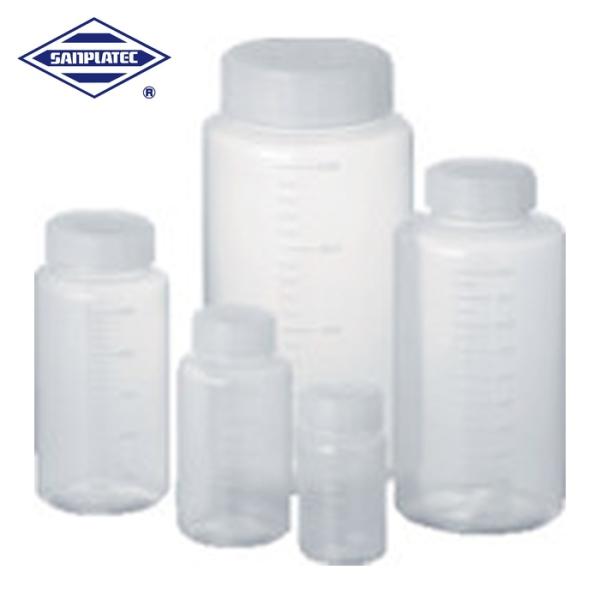 サンプラ ボトル|特長:ポリプロピレン製で耐薬品性・耐熱性・透明性に優れています。 キャップ内側のインナーリングが本体口部をしっかりシールするので、中栓なしでも安心です。 中栓がなく作業性が良くなりました。