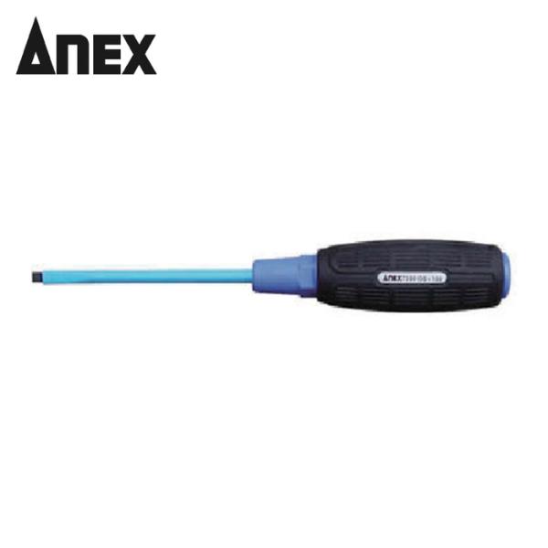 アネックス 絶縁ドライバー|特長:刃先の出寸が短く、短絡防止に有効です。 絶縁チューブは二重で安全設計です。 電気・通信設備工事などの作業に適しています。