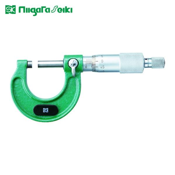 SK 外側用マイクロメーター|特長:フレームは塗装仕上げです。 測定面は超硬チップ付です。 測定面は超硬チップ付です。