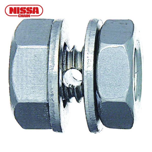 ニッサチェイン ワイヤロープ用ディスプレイパーツ|特長:ボルトとナットでワイヤロープを締めるタイプです。