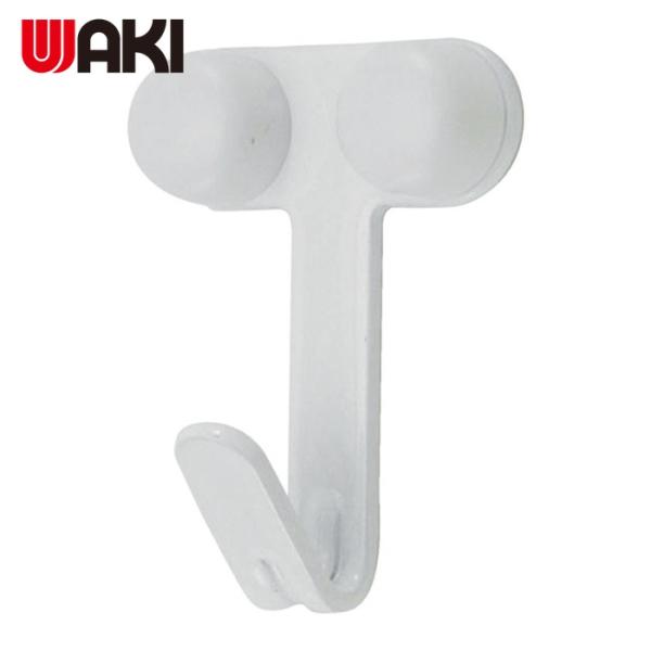 WAKI 吊金具(ビス止めタイプ)|特長:クギがクロスして、石膏ボード壁に強力固定、抜き跡が目立たず、コイン等で取付け簡単です。